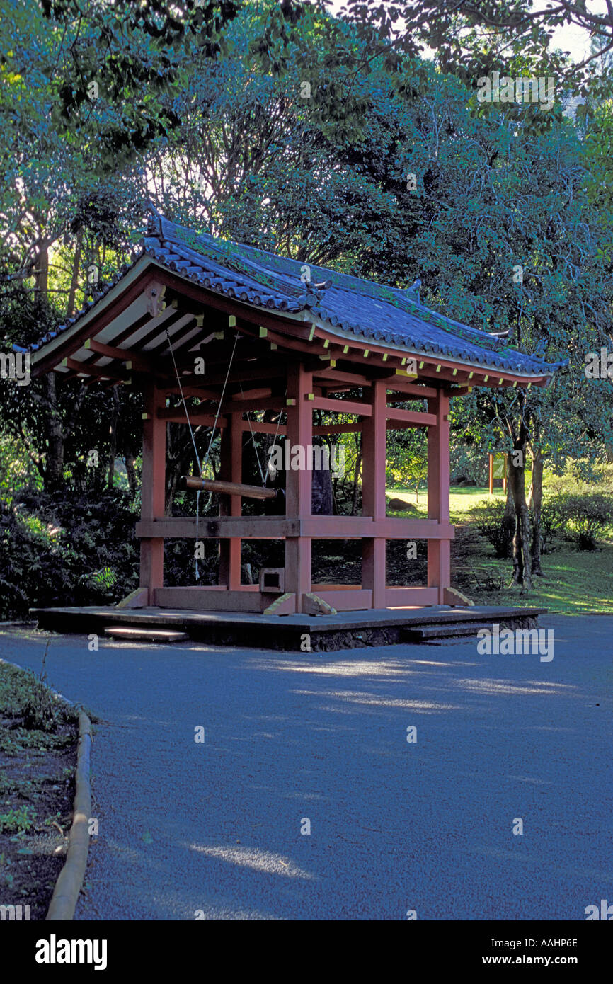 Bell structure Byodo In Temple in the Valley of the Temples Oahu Hawaii ...