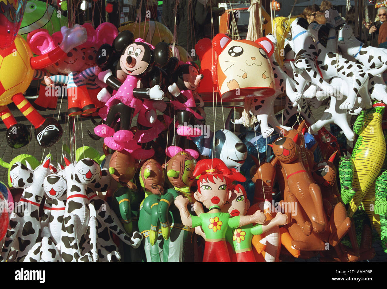 an array of different types of balloons for sale Stock Photo - Alamy