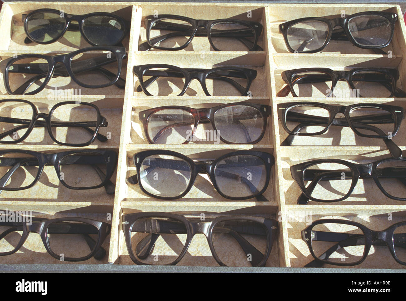 an array of spectacles in display cases Stock Photo - Alamy