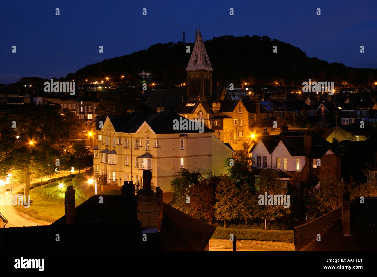 Scarborough rooftop view at night Stock Photo - Alamy