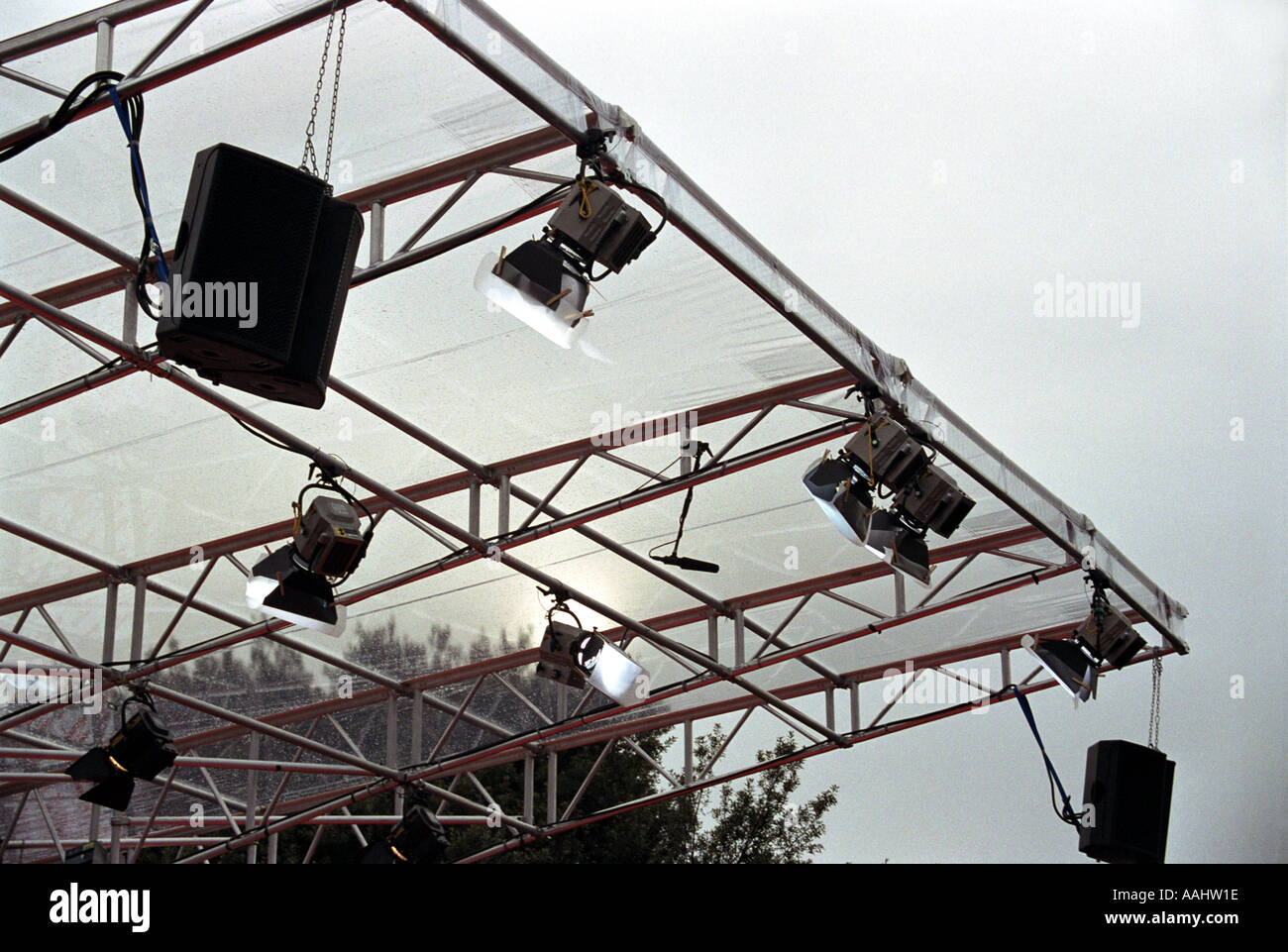 concert lighting on stage and overcast sky Stock Photo - Alamy