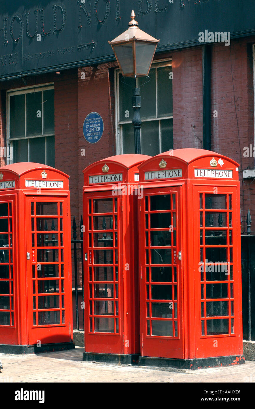 Red Telephone boxes in London Stock Photo - Alamy