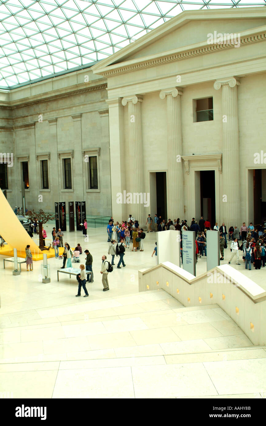A group of Tourists inside the British Museum, London Stock Photo - Alamy