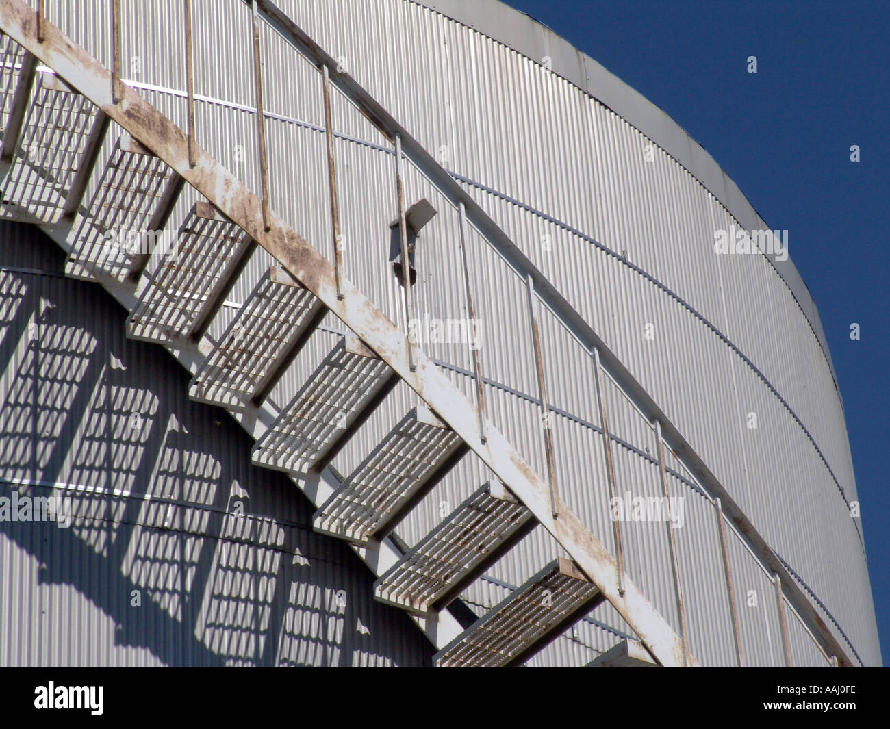 oil storage tanks from a low camera angle Stock Photo - Alamy