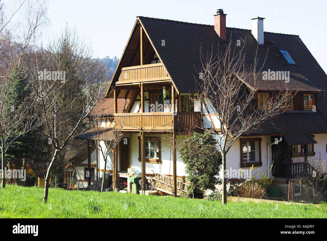 Typical wooden house in the Black Forest area of Germany Stock Photo ...