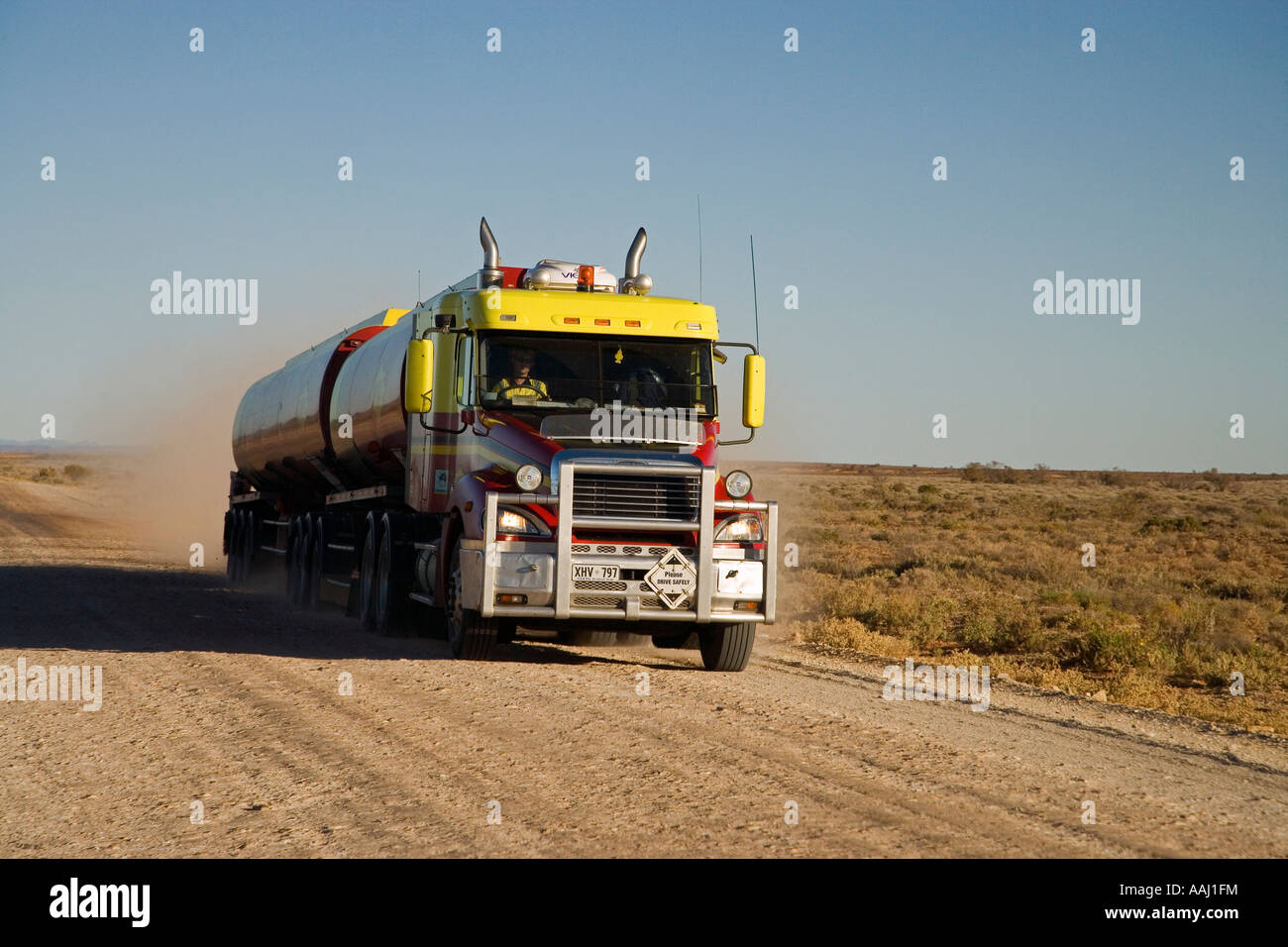 Road Train Lyndhurst Marree Road Outback South Australia Australia ...