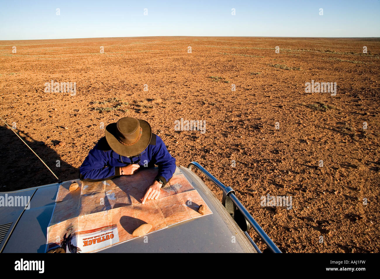 Checking the Map Strzelecki Track Outback South Australia Australia ...
