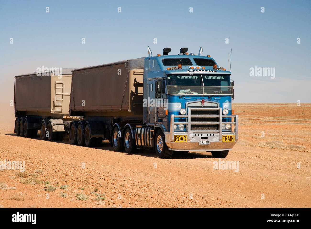 Road Train Strzelecki Track Outback South Australia Australia Stock ...