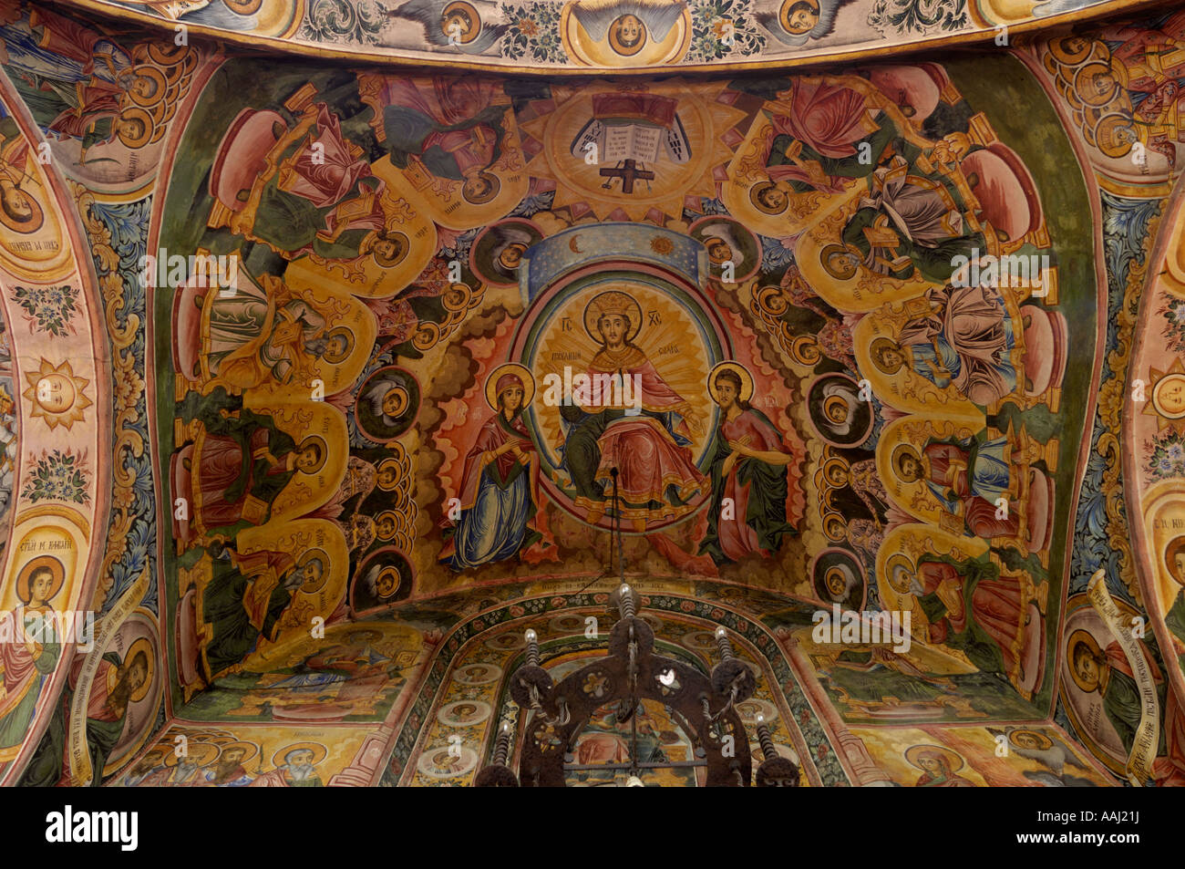 Zahari Zograf murals Troyan Monastery Bulgaria East Europe Stock Photo ...