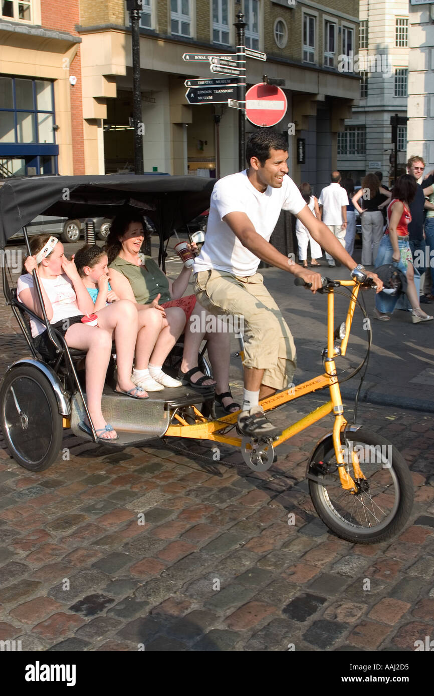Rickshaw Ride London England UK Stock Photo - Alamy