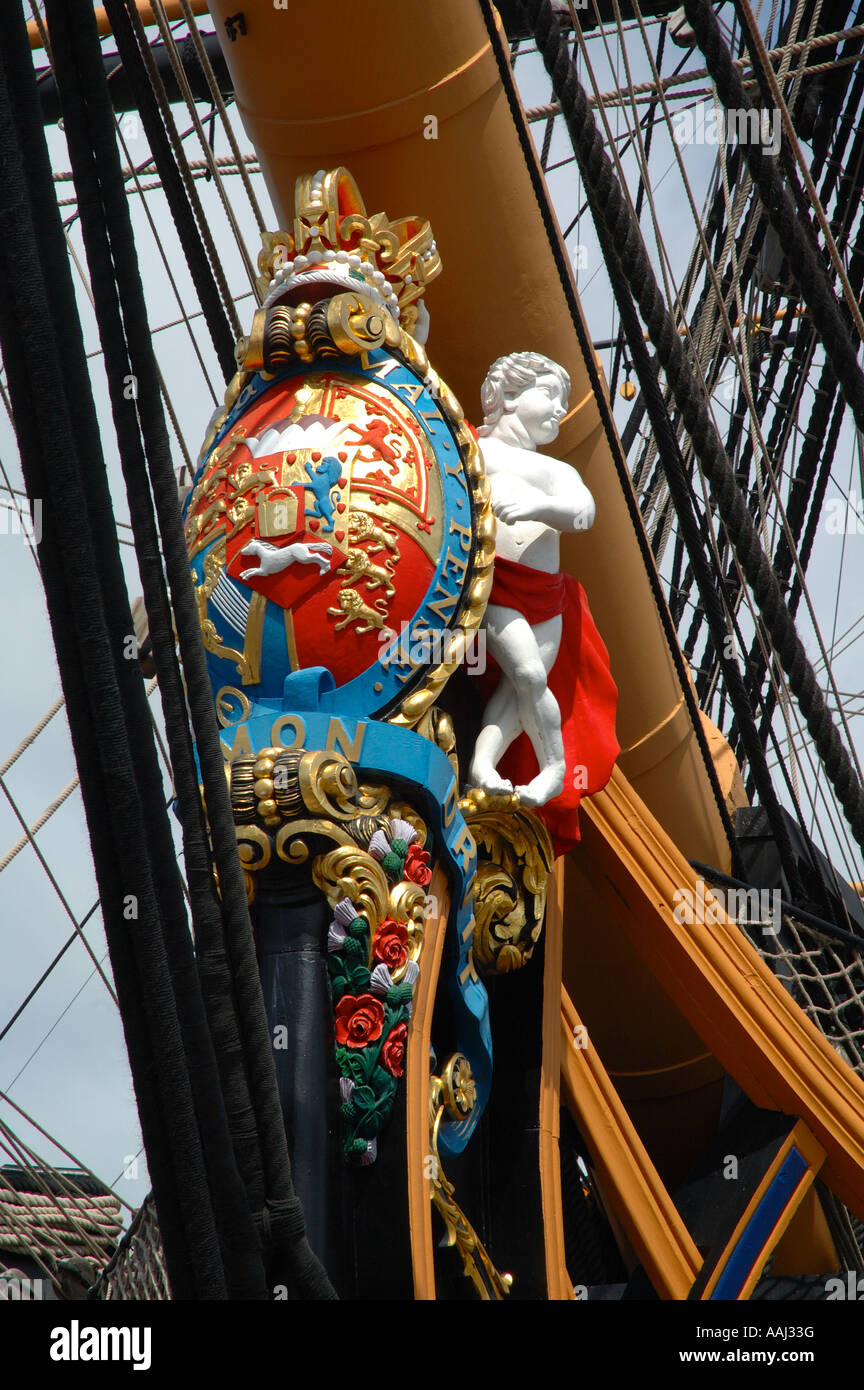 HMS Victory Figurehead, Nelsons Ship, Portsmouth Harbour, Portsmouth ...