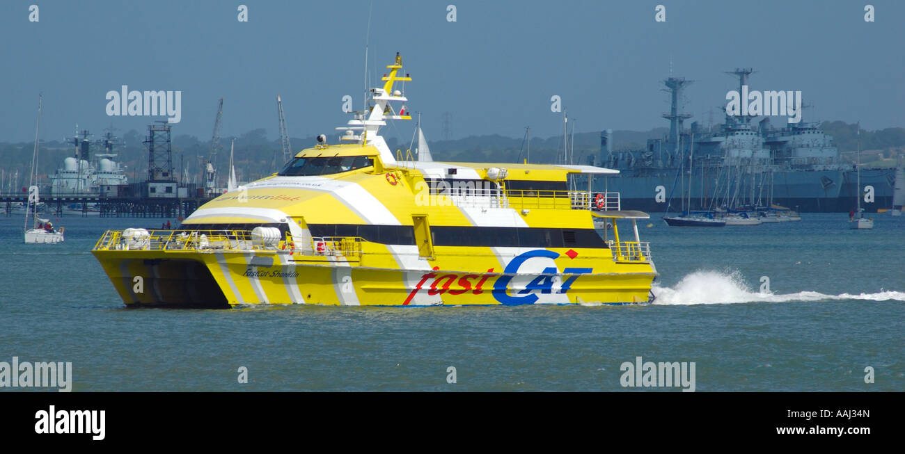 Fastcat, Ferry from Portsmouth to the Isle of Wight, Portsmouth Harbour ...