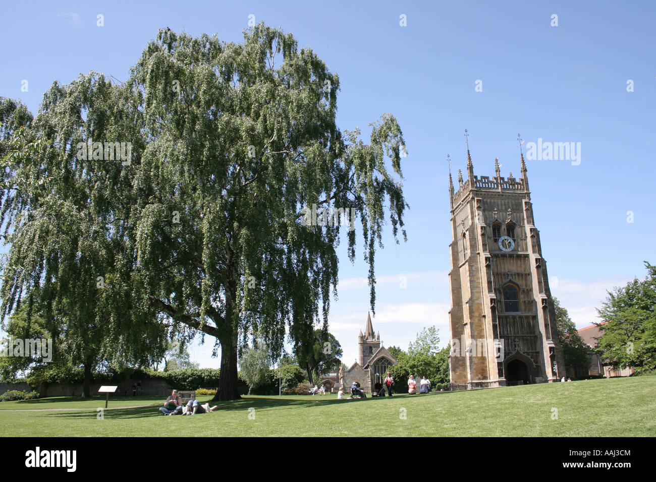 The 16th century Abbey Bell Tower Evesham Worcestershire UK Stock Photo ...