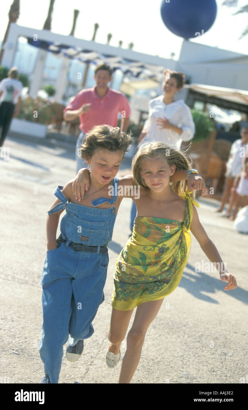 two children running Stock Photo - Alamy