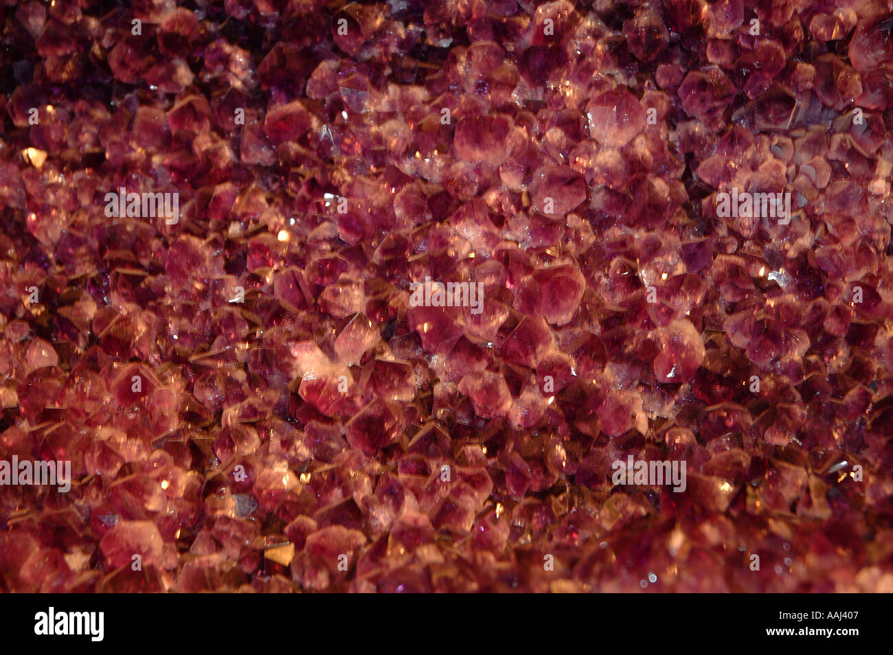 Amethyst crystal Quartz stained with impurities of iron or manganese ...