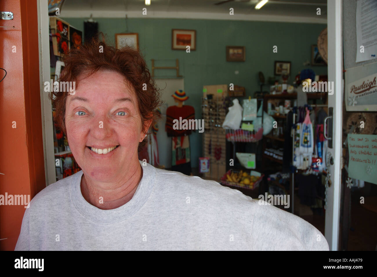 smiling shop keeper strange weird unusual odd happy cheerful face ...