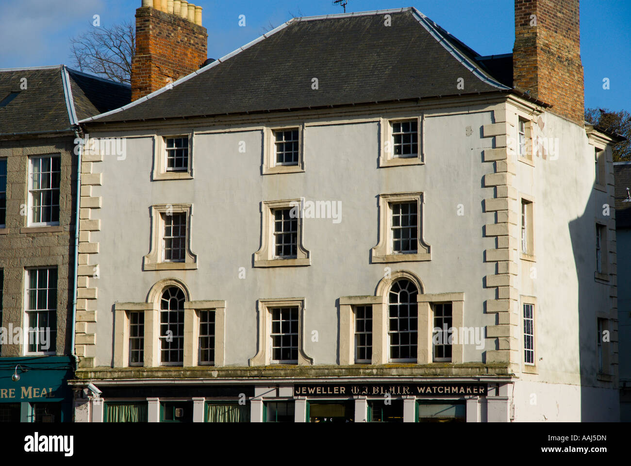 Venetian windows in Kelso Scottish Border town UK 18th century building ...