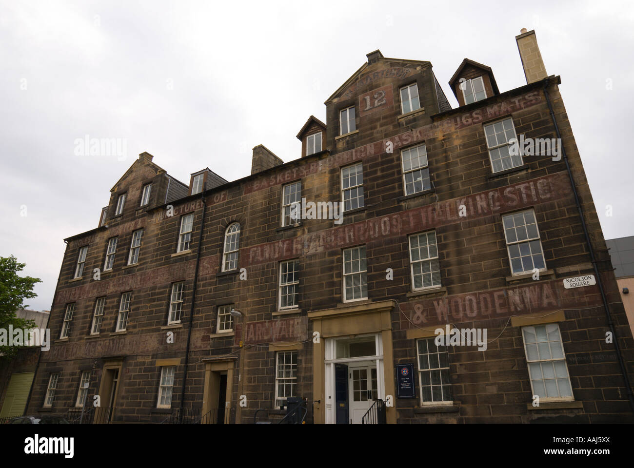 Old faded signs from a former use on an Edinburgh Uinversity building ...
