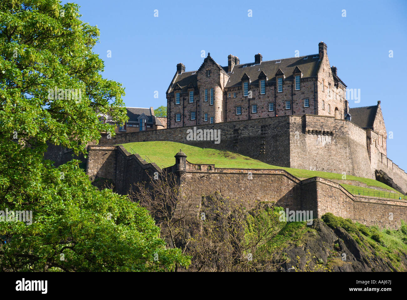 Edinburgh Castle Scotland in late spring early summer Stock Photo - Alamy