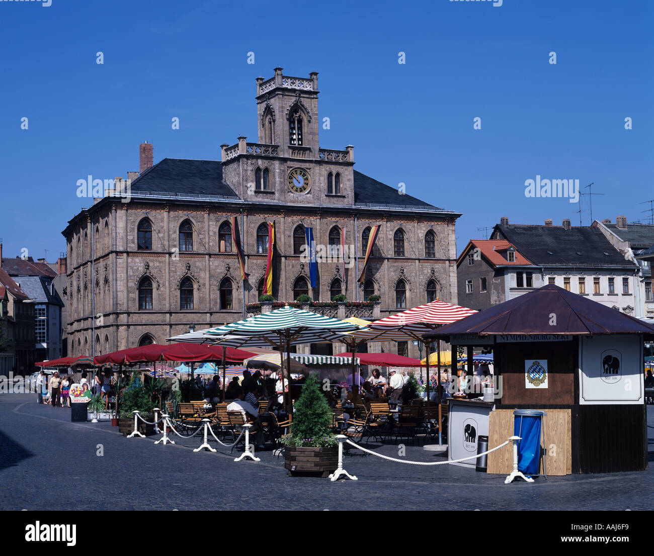 Europa Europe Germany Deutschland Weimar Thueringen Thuringia Rathaus ...