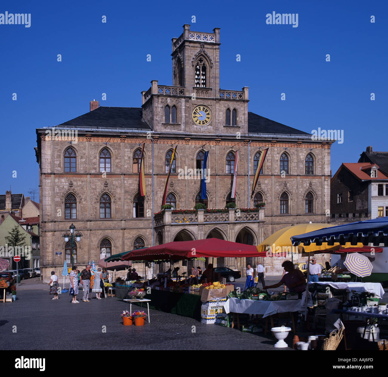 Europa Europe Germany Deutschland Weimar Thueringen Thuringia Rathaus ...