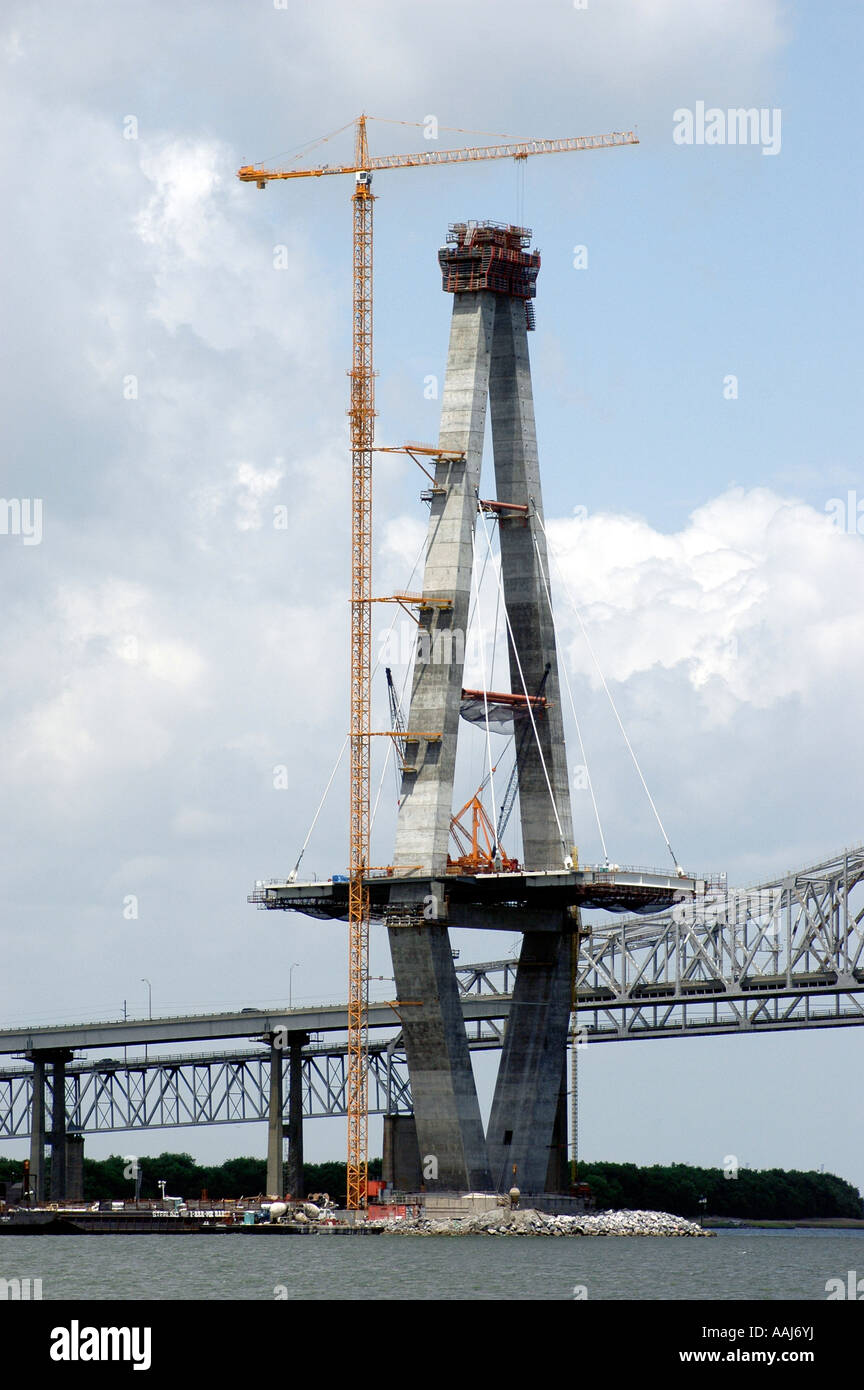 bridge construction in Charleston Harbor, Charleston, South Carolina ...