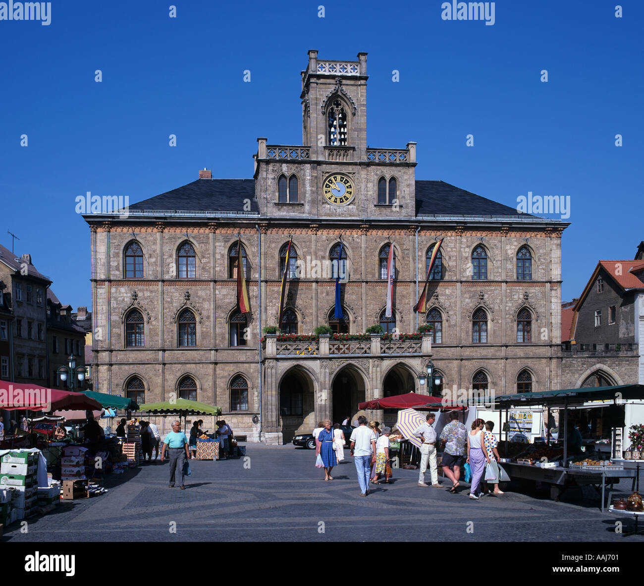 Europa Europe Germany Deutschland Weimar Thueringen Thuringia Rathaus ...