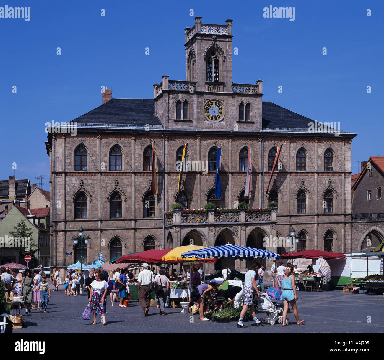 Europa Europe Germany Deutschland Weimar Thueringen Thuringia Rathaus ...