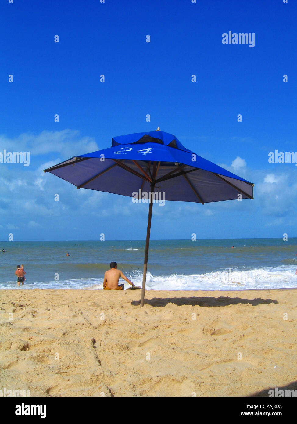 Beach life on Praia do Ponta Negra beach in Natal Brazil Stock Photo ...