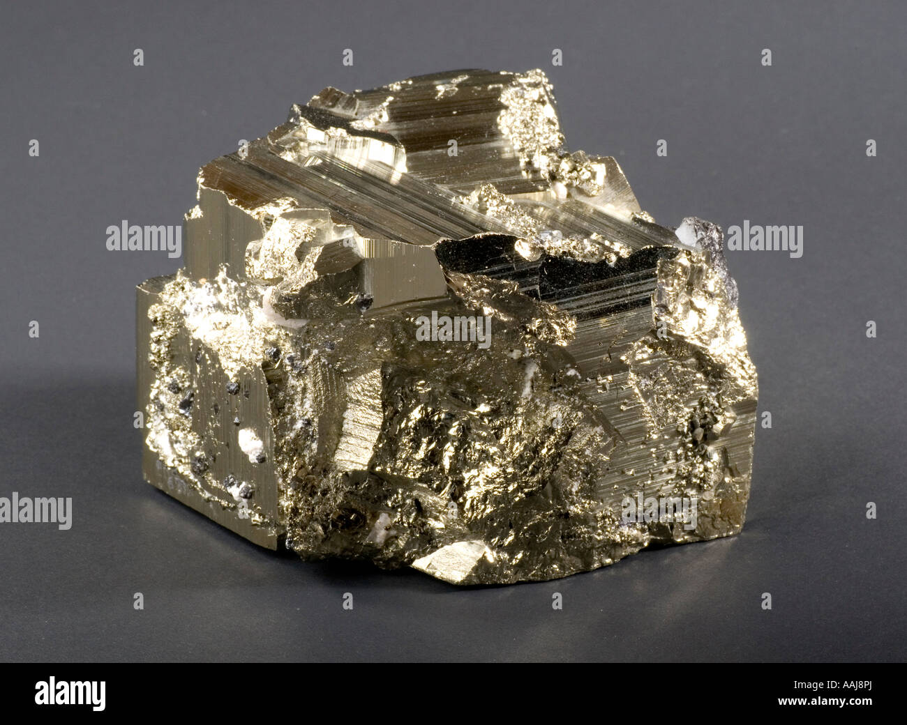 Studio shot of pyrite (aka "fools gold Stock Photo - Alamy