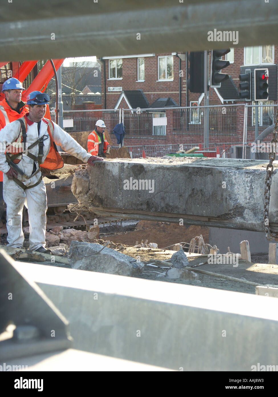 Bridge Replacement Works On The Railway High Resolution Stock ...