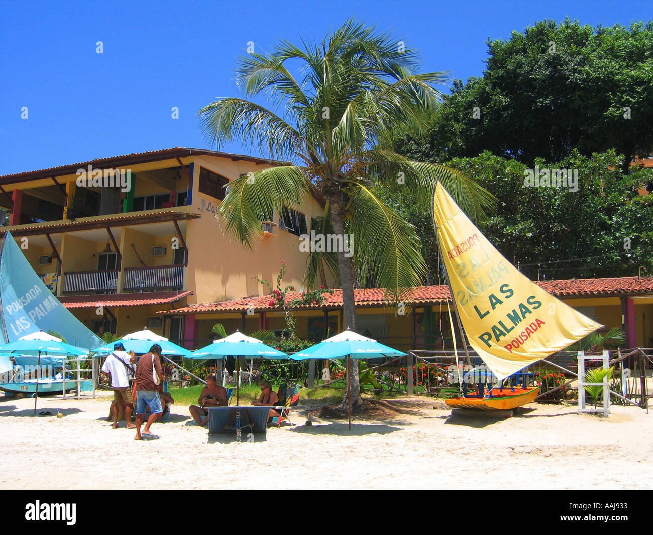 Beach life on Praia do Ponta Negra beach in Natal Brazil Stock Photo ...