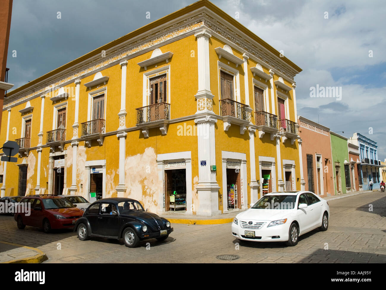 Campeche yellow palace in Mexico Stock Photo - Alamy