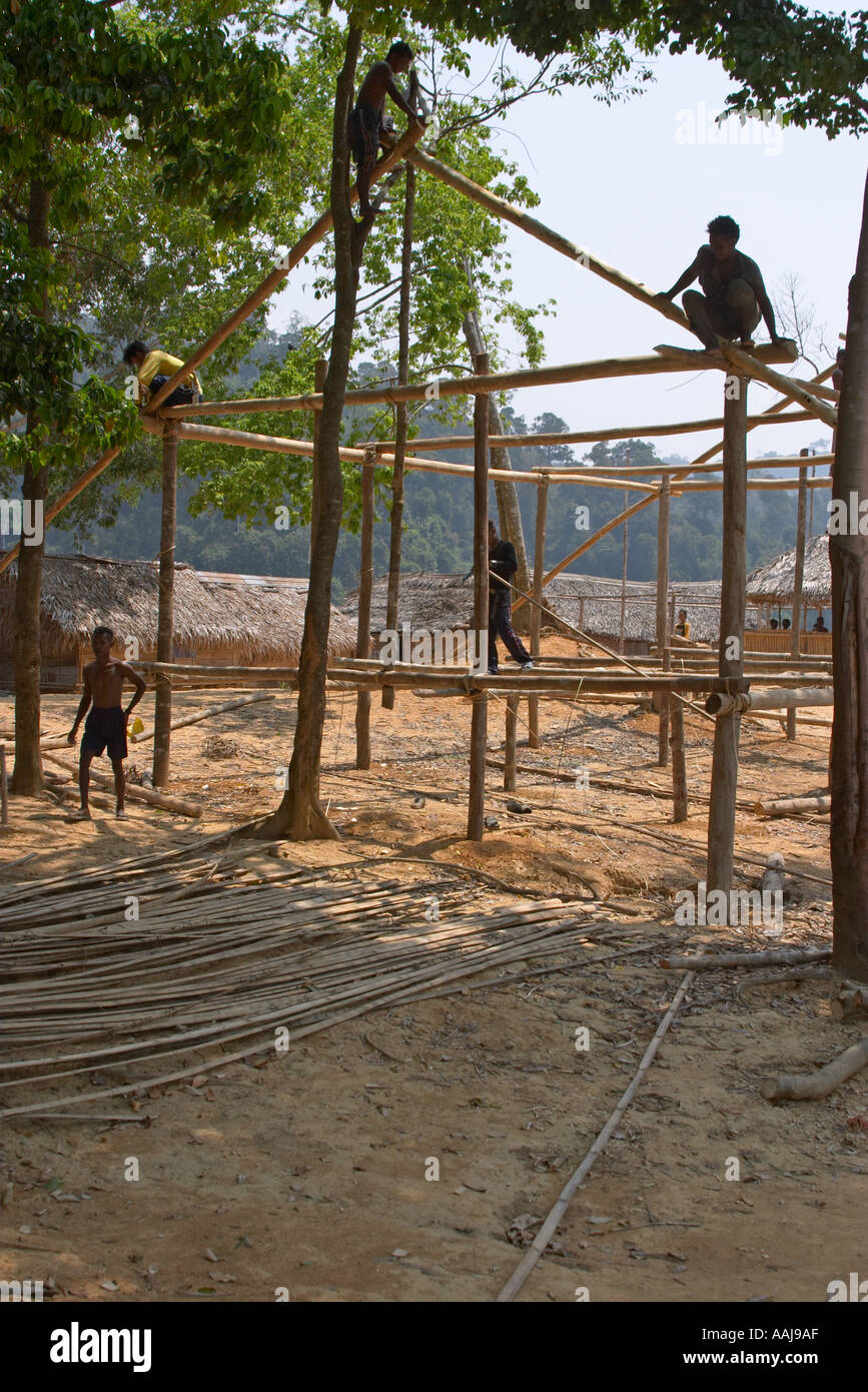 Aboriginals building Perak Malaysia Stock Photo - Alamy