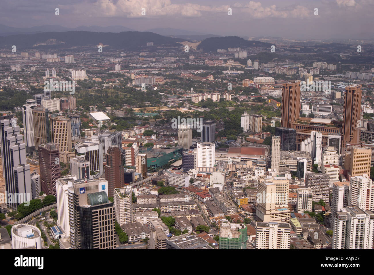 Kuala Lumpur aerial view from Menara tower version 3 Stock Photo - Alamy