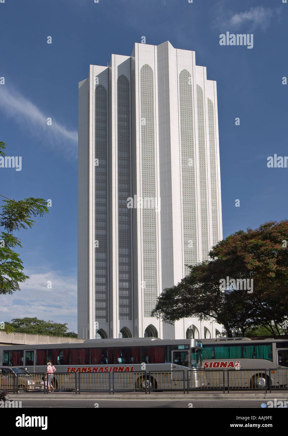 Kuala Lumpur white tower office block Stock Photo - Alamy