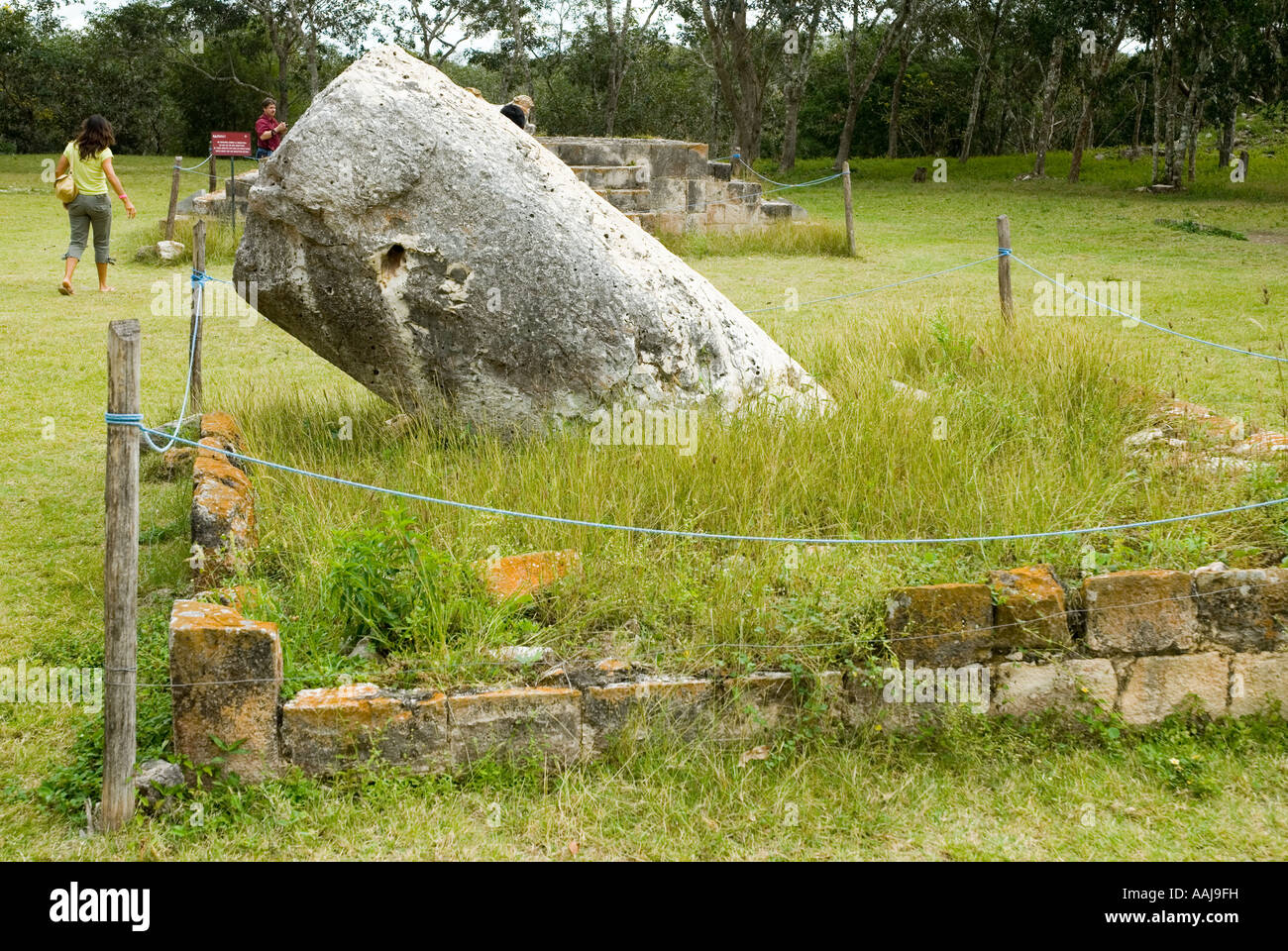 Uxmal fertility symbol in Yucatan, Mexico Stock Photo - Alamy