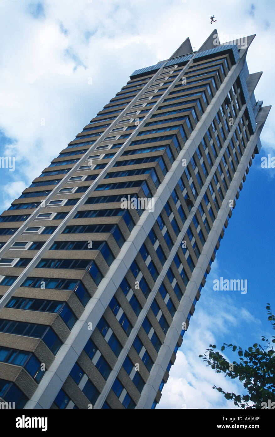 Base jump from high skyscraper building Stock Photo - Alamy