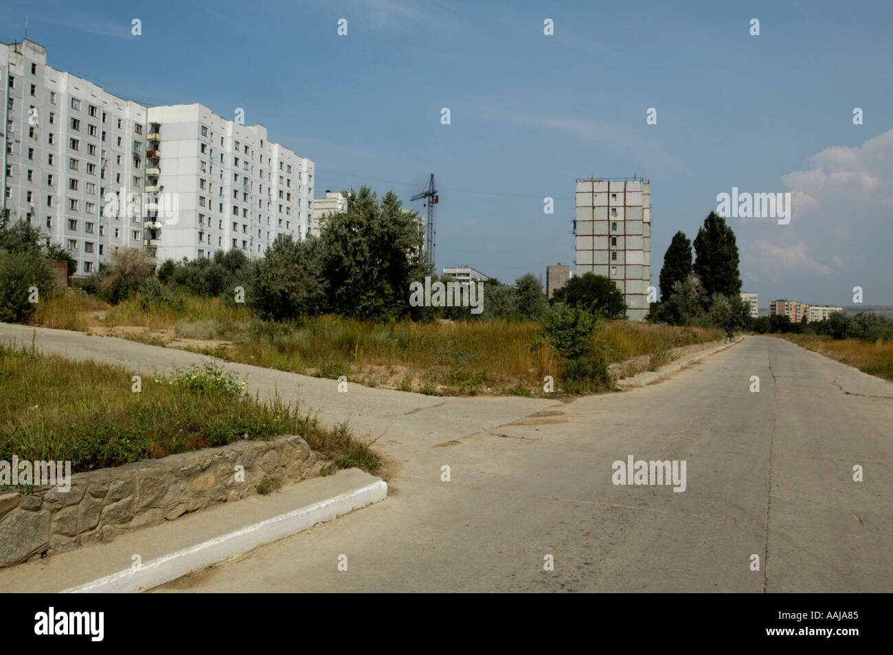 Crimea, Scolkine, blocks of communist flats Stock Photo - Alamy