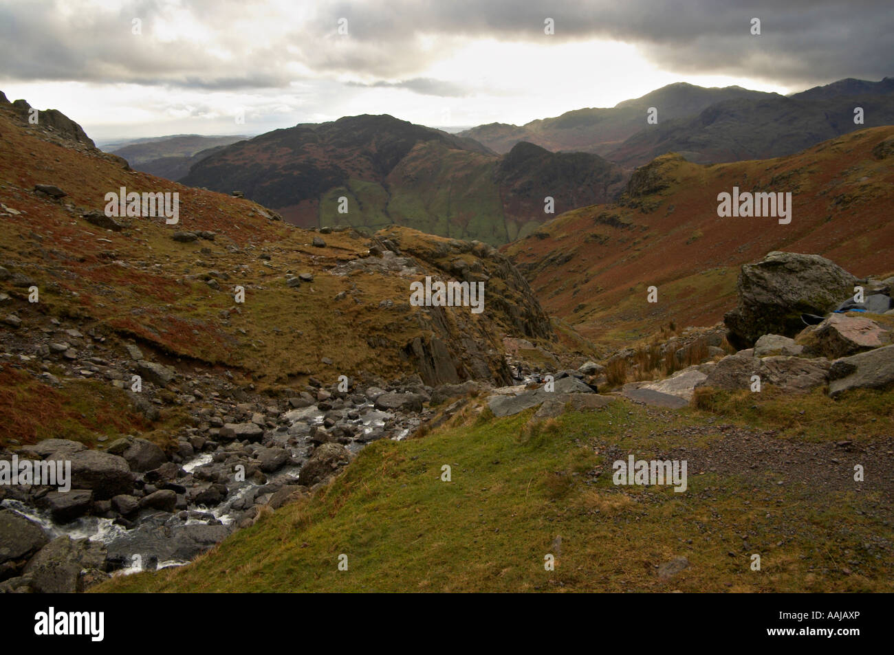 Colorful winter landscape of Lake District highlands Stock Photo - Alamy