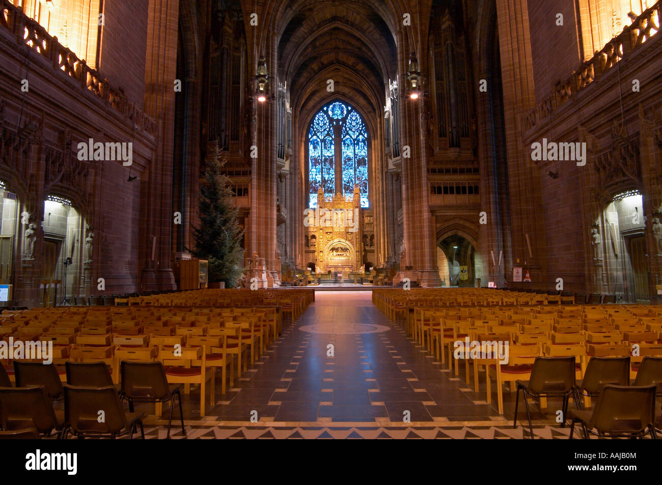 The giant arches of the Liverpool Cathedral are the highest and widest ...