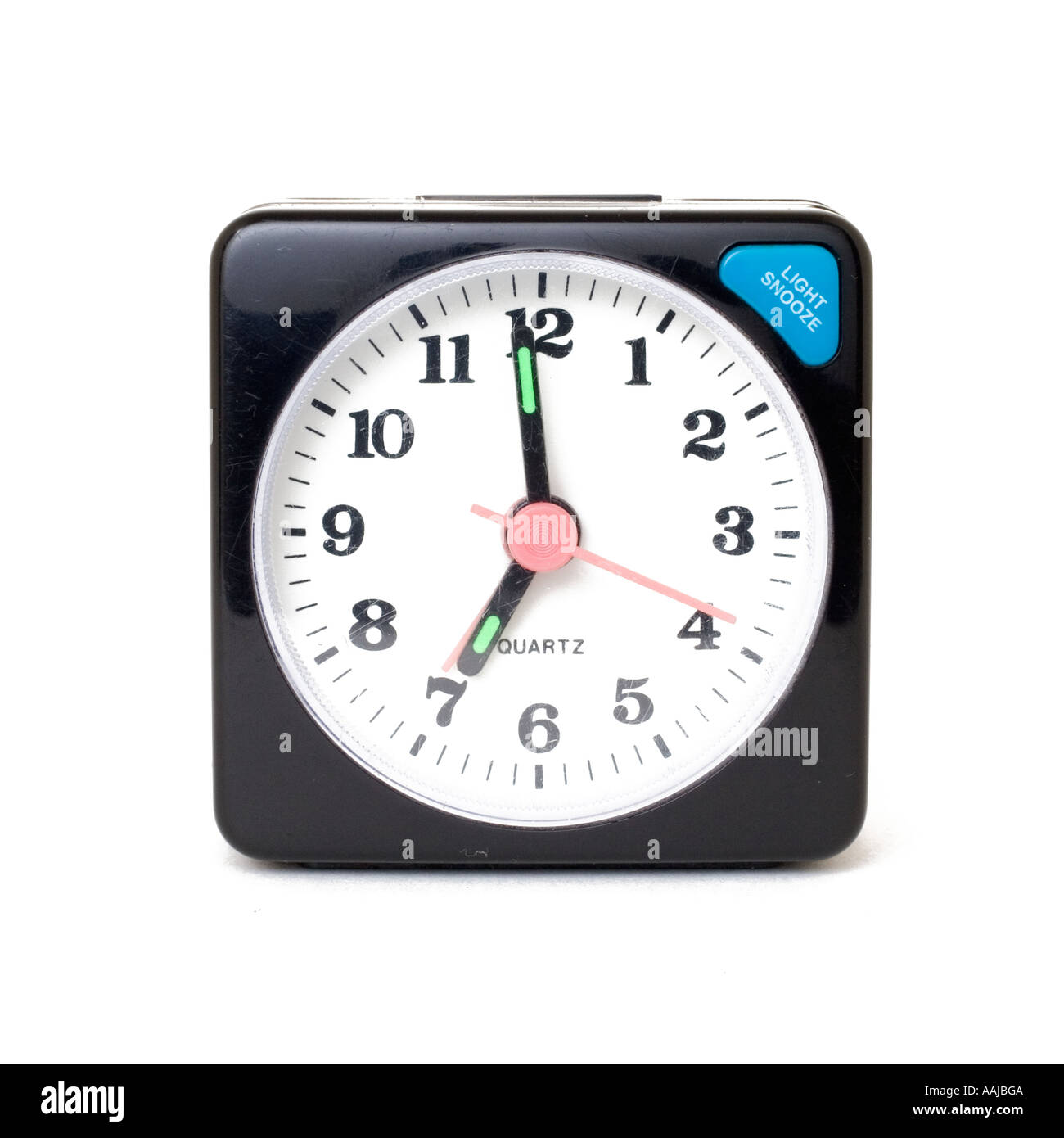 Clock On White Background Stock Photo - Alamy