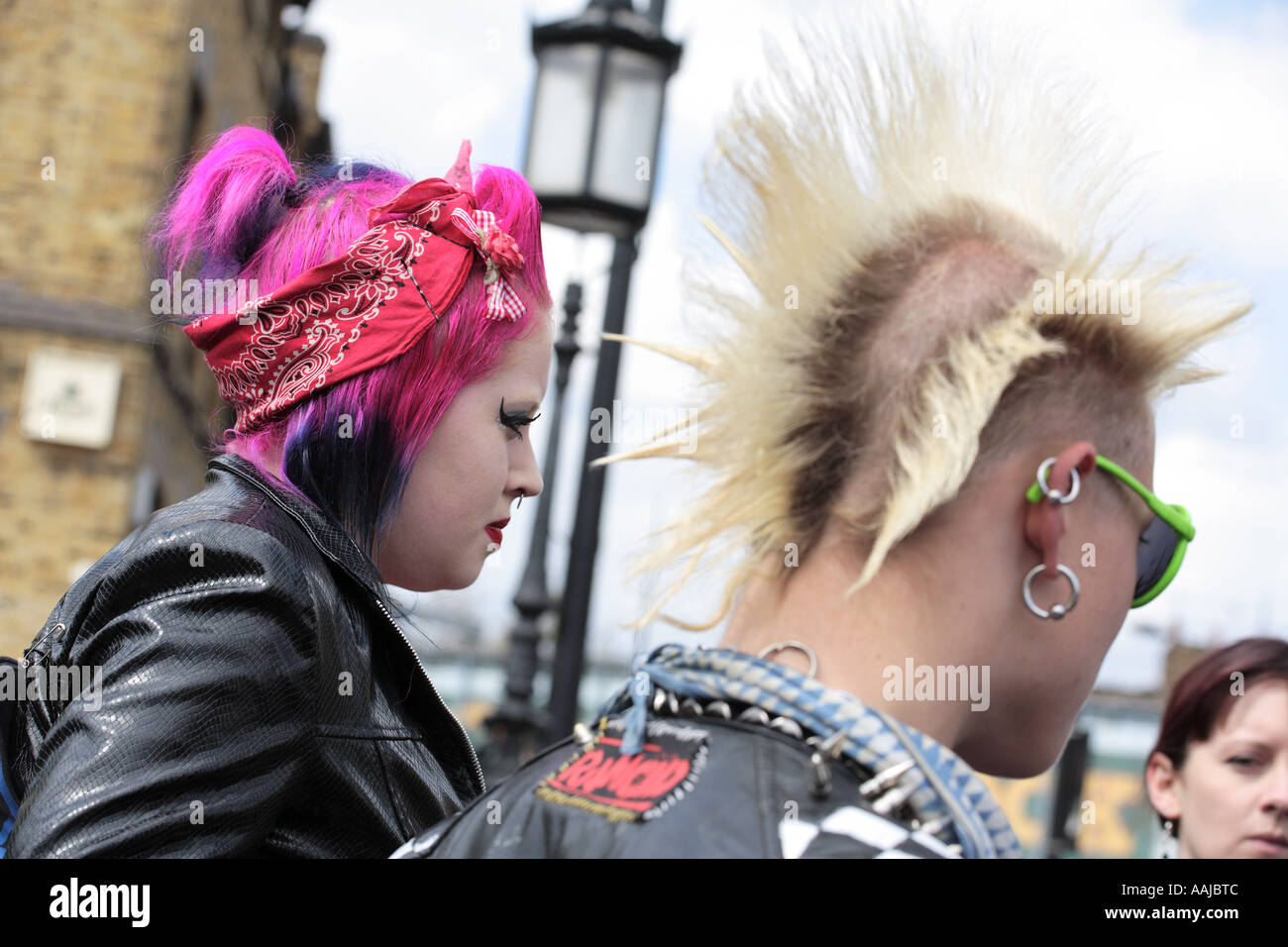united kingdom london camden high street portrait of a young punk girl ...