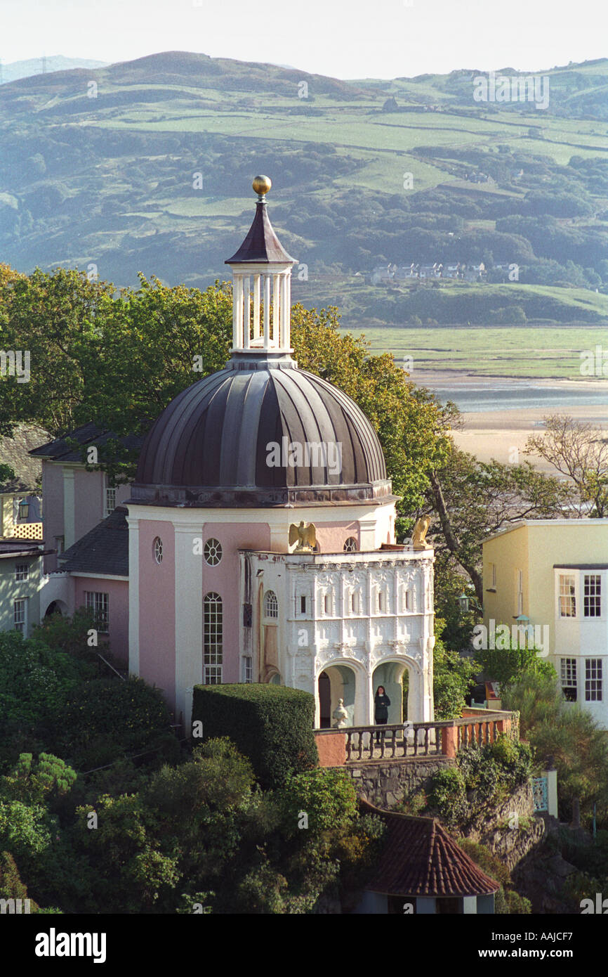 Domed building in the Italianate village designed by architect Clough ...