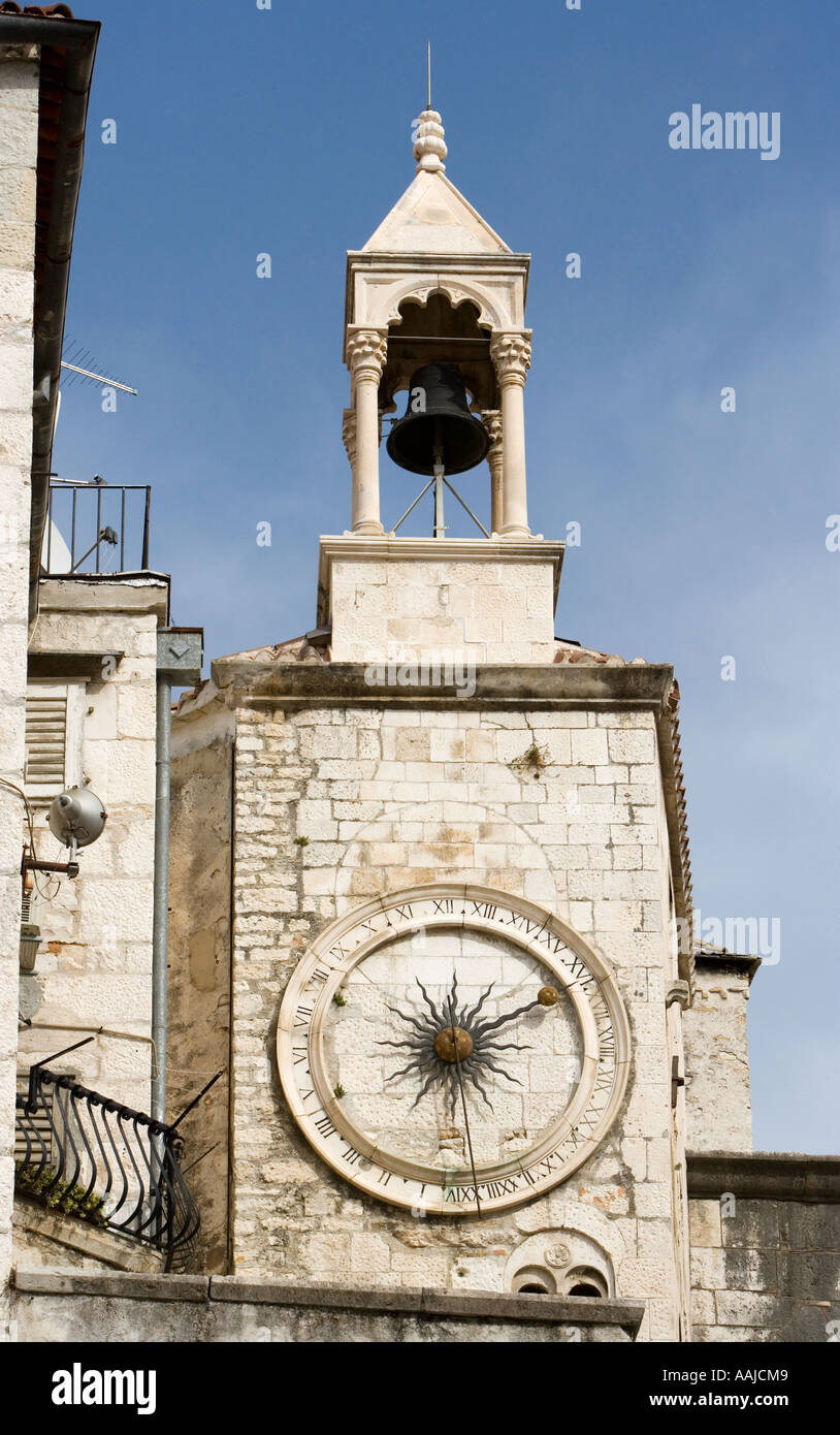 Iron gate and cathedral bell tower Split Croatia Stock Photo - Alamy