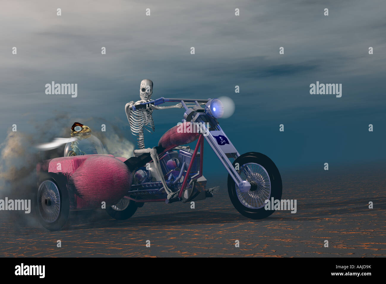 Skeleton riding motorcycle hi-res stock photography and images - Alamy