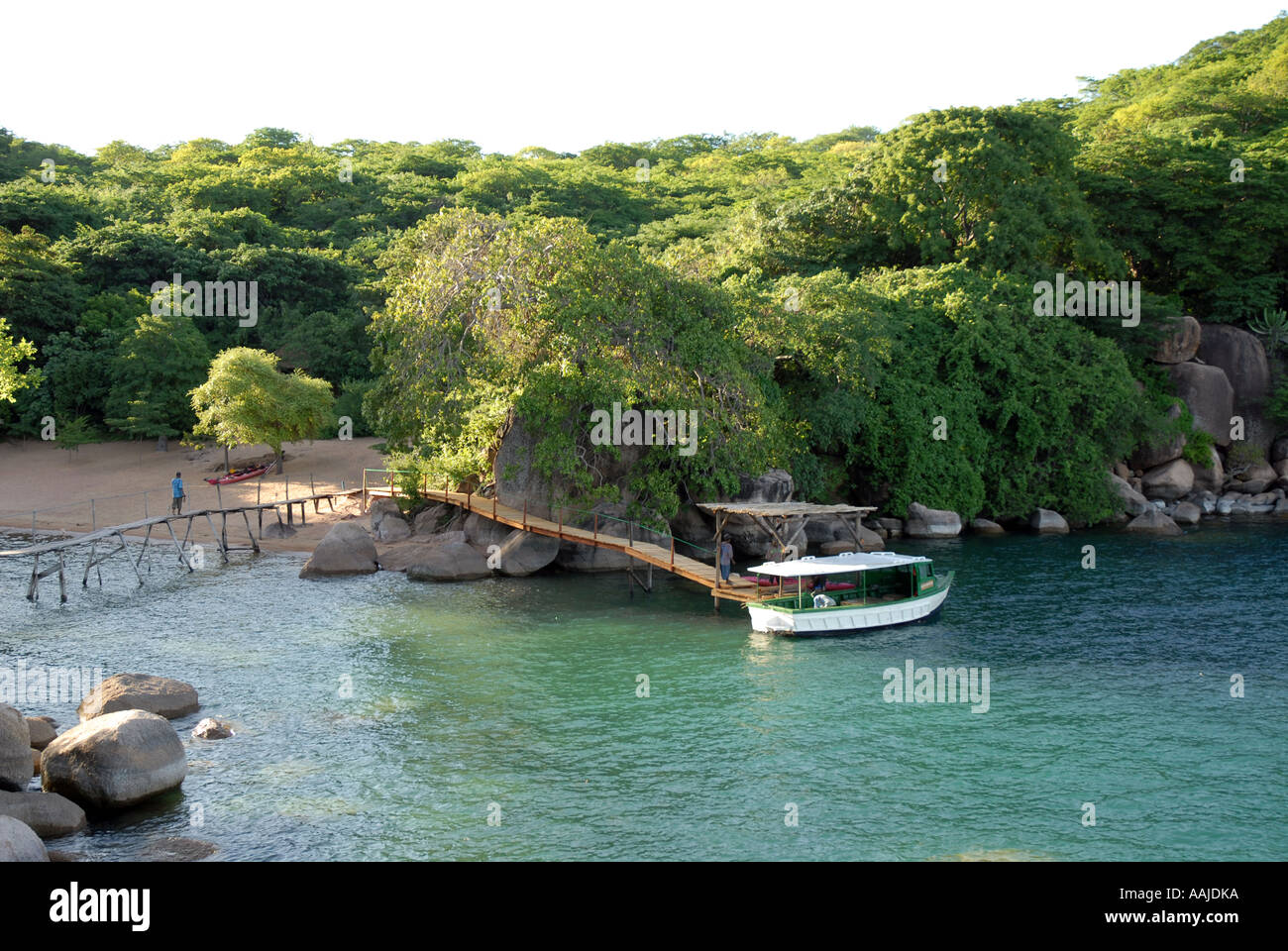 Mumbo Island Lodge, Cape Maclear, Lake Malawi, Africa Stock Photo - Alamy