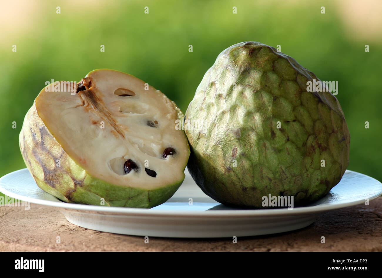 Custard Apple. Annona Reticulata also known as bulls heart or bullocks heart. Grown in southern ...