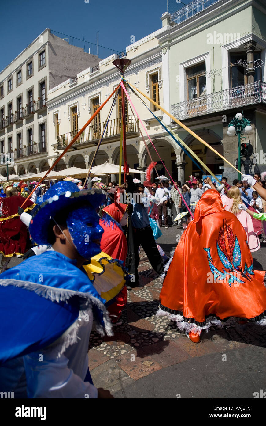 Carnival of masks and costumes in mexico city hi-res stock photography ...