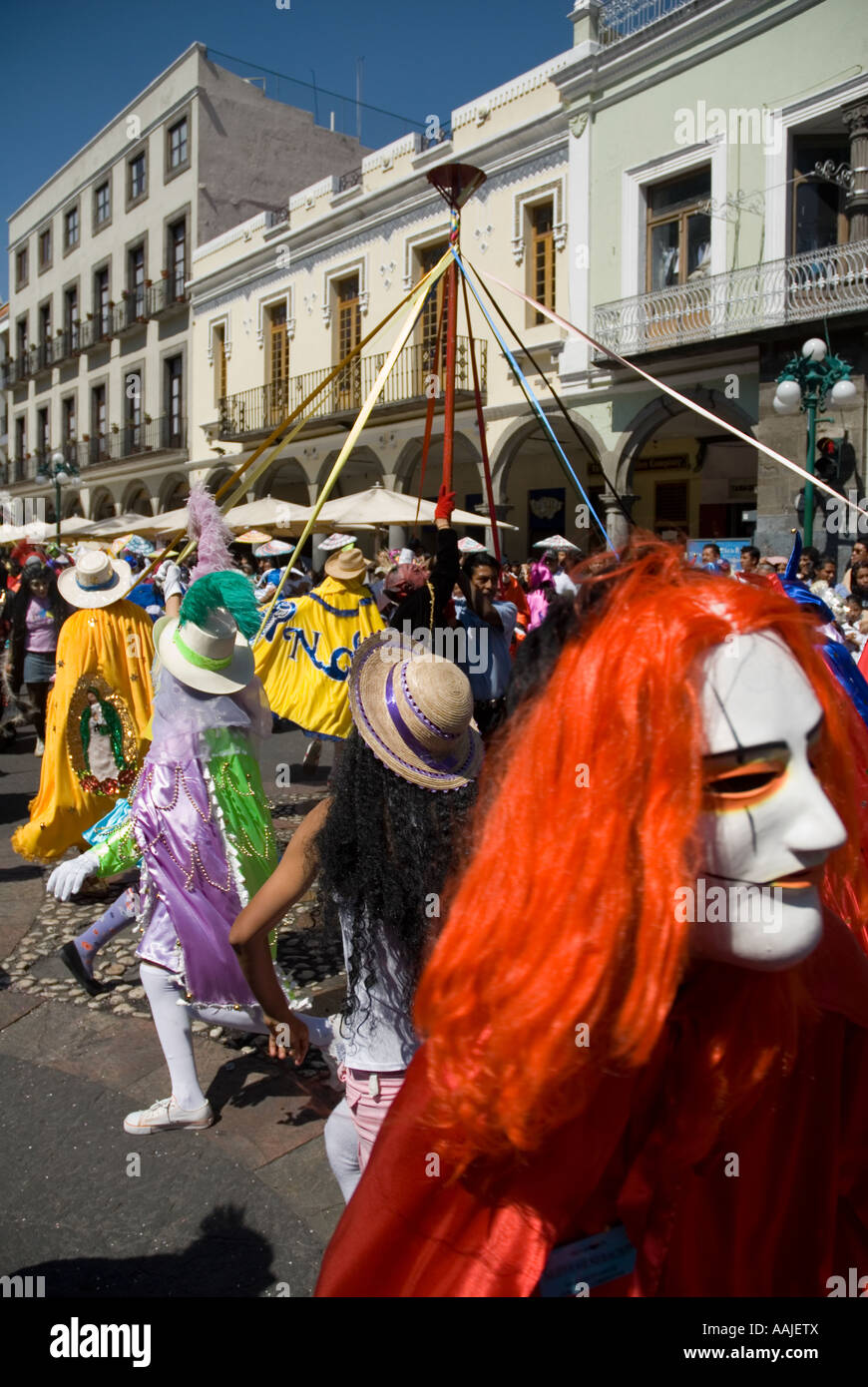 Carnival of masks and costumes in mexico city hi-res stock photography ...
